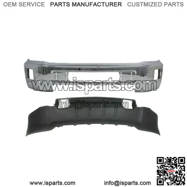 Front Chrome Bumper + Valance For 2015-2019 Chevy Silverado 2500HD 3500 ...